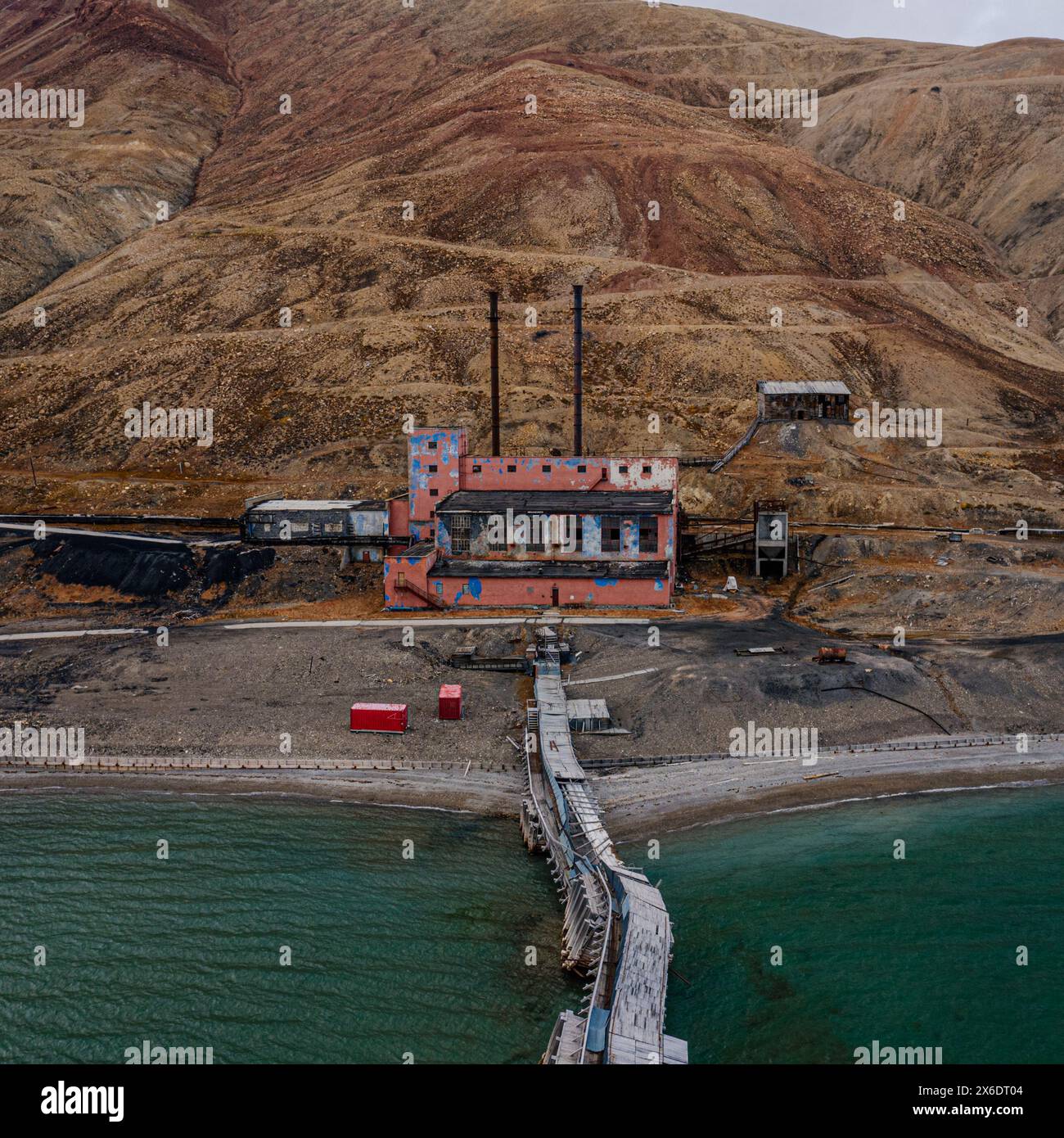 Abandoned industrial site in Pyramiden, Longyearbyen, Svalbard Stock ...