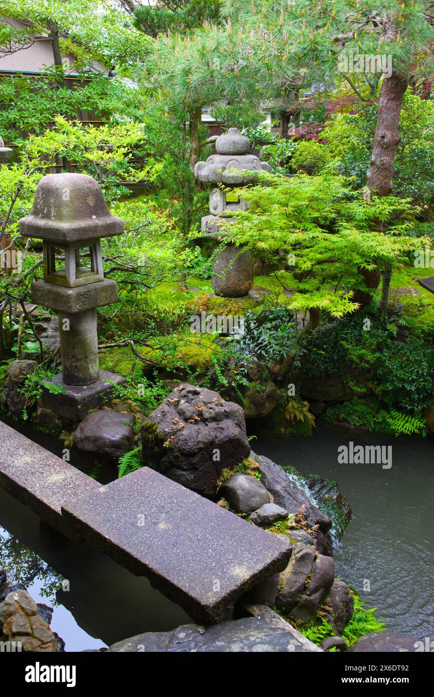 Japan, Kanazawa, Nagamachi, samurai district, Nomura House, garden ...
