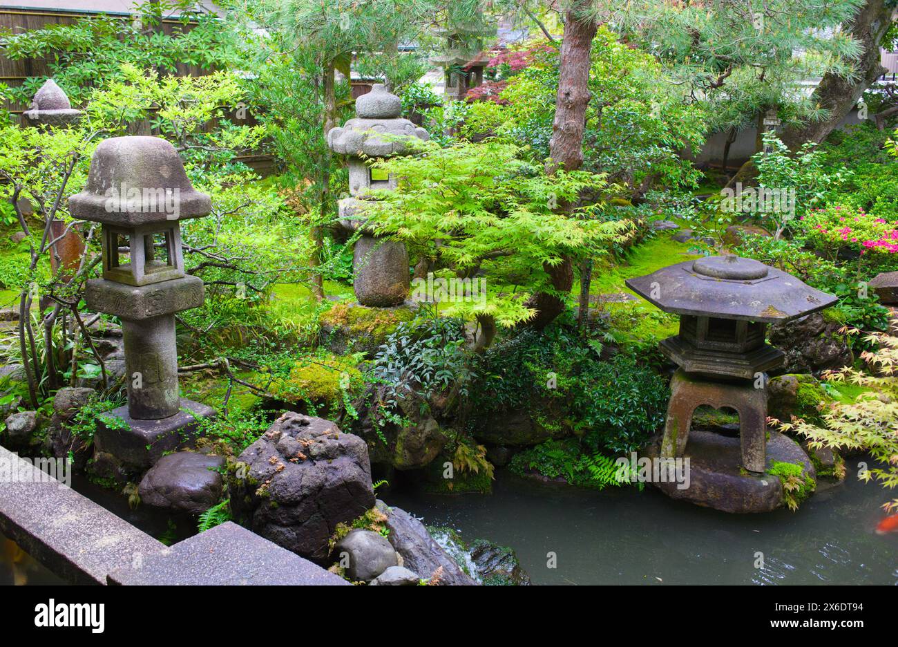 Japan, Kanazawa, Nagamachi, samurai district, Nomura House, garden ...