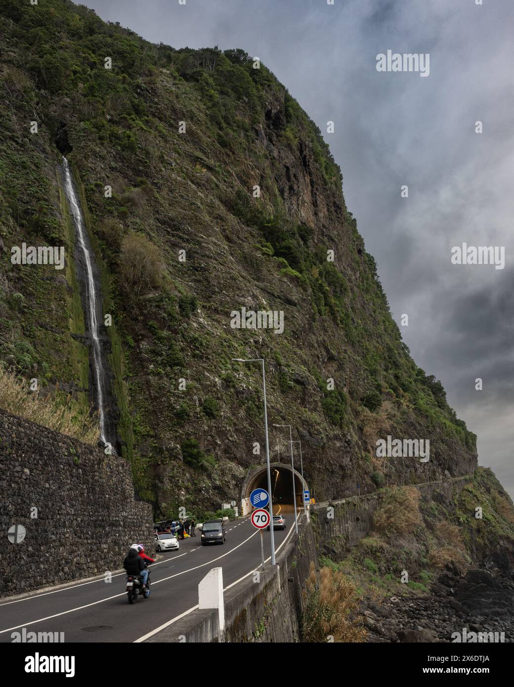 Madeira road waterfall hi-res stock photography and images - Alamy