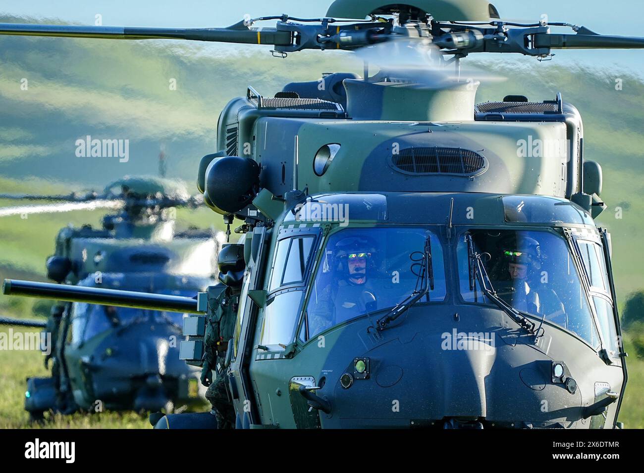 Campia Turzii, Romania. 14th May, 2024. The crews of the army's NH-90 ...
