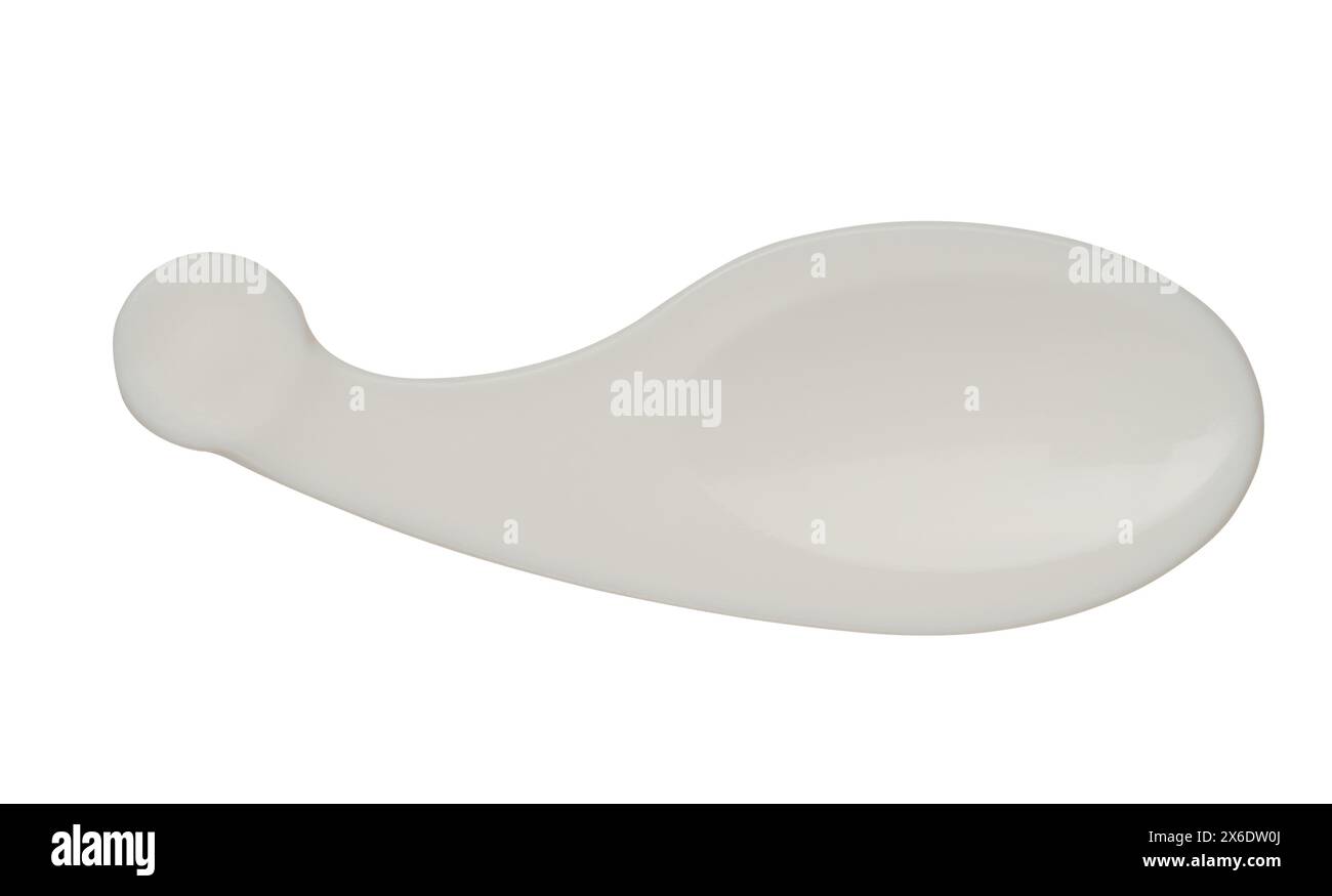 White plastic spatula for cosmetic cream on isolated background Stock ...