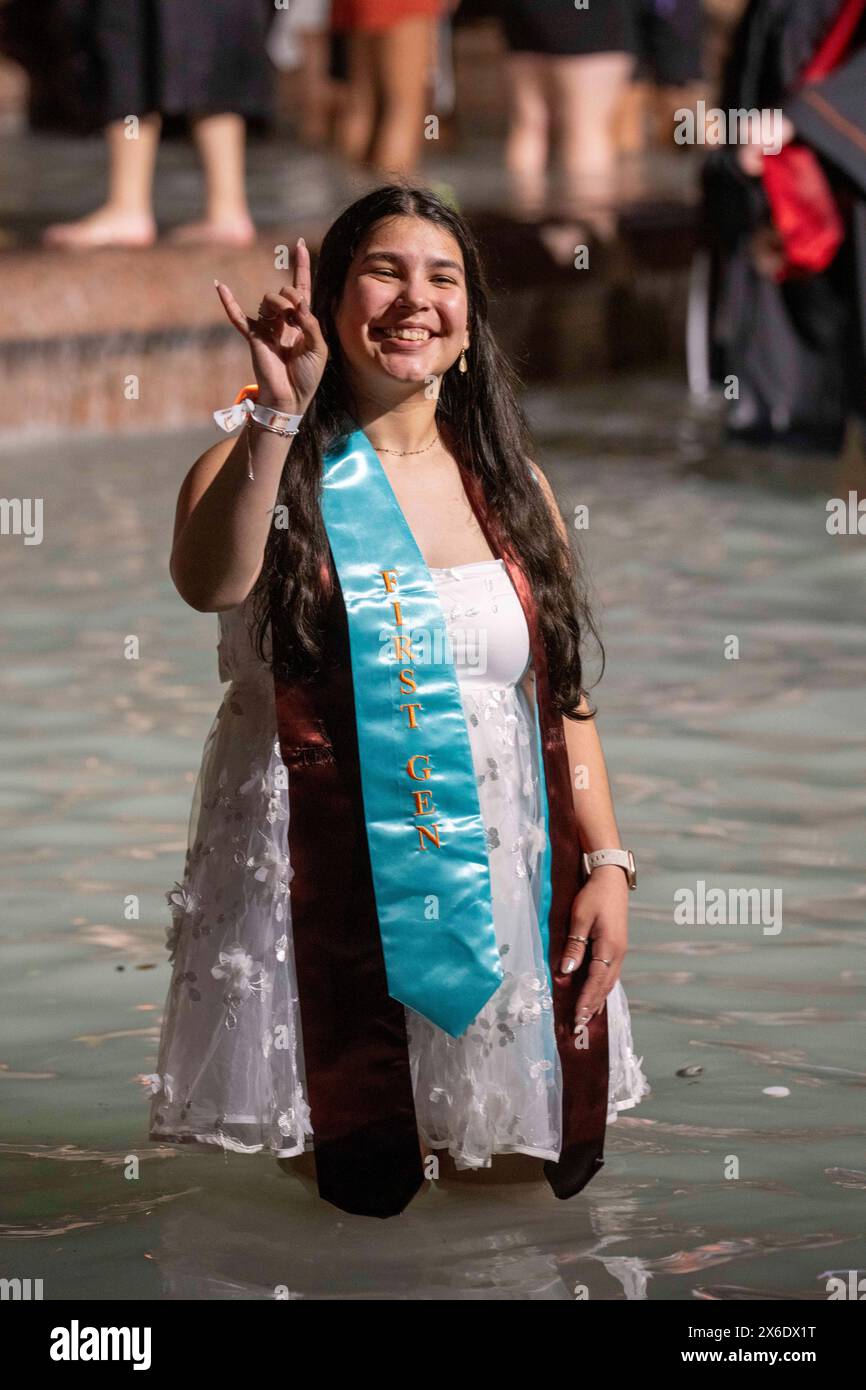 Austin Texas USA, May 11 2014: A first generation college graduate at ...