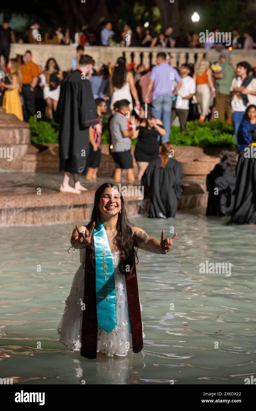 Austin Texas USA, May 11 2014: A first generation college graduate at ...