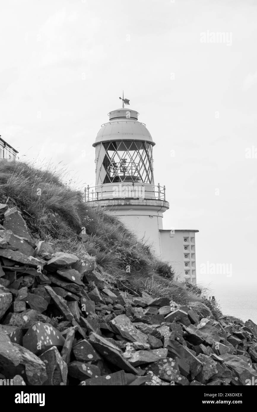Photo of the Foreland lighthouse at Foreland Point on the north Devon ...