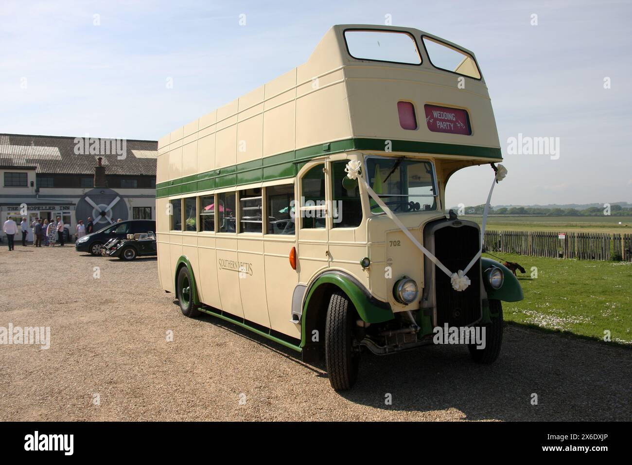 A Southern Vectis vintage open top bus named The Old Girl being used ...