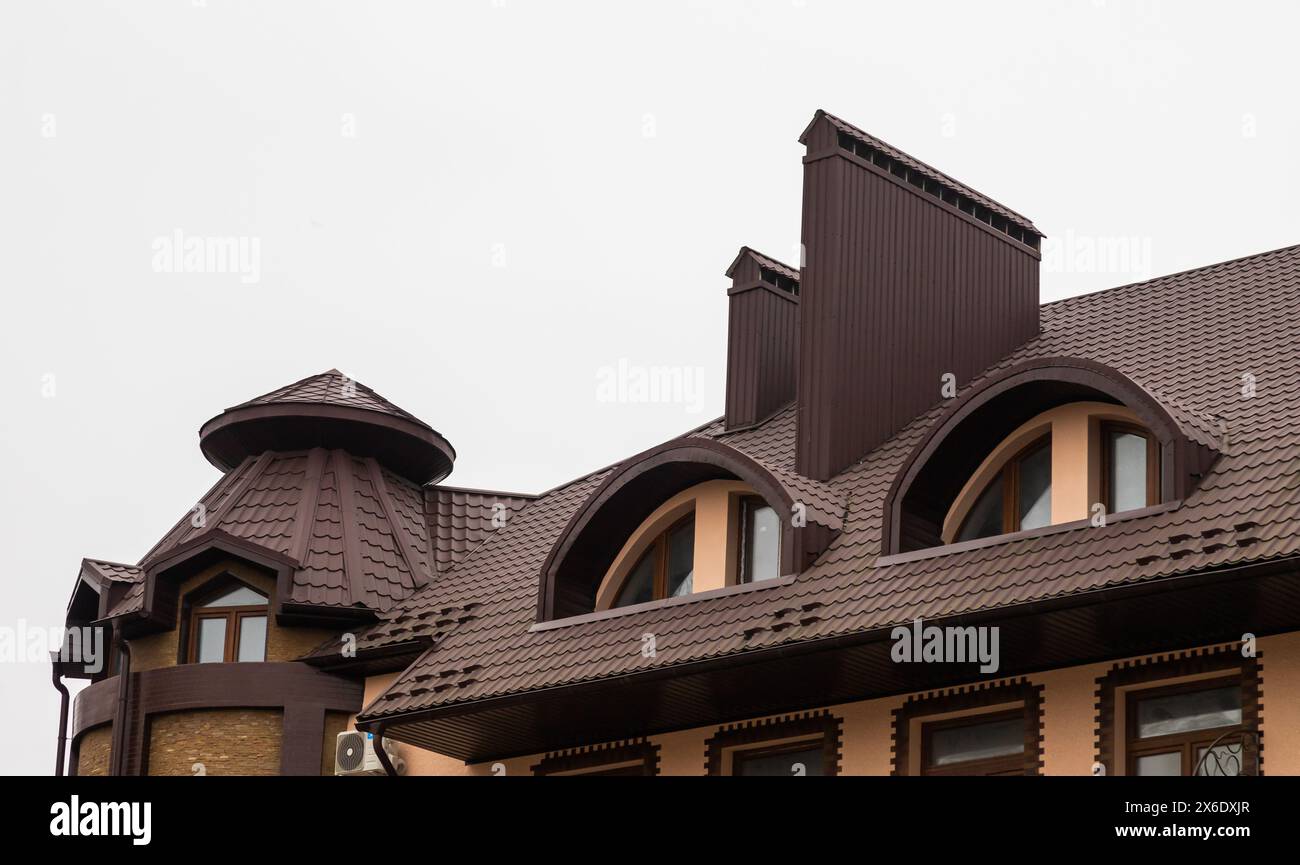 Rooftop chimney design hi-res stock photography and images - Alamy