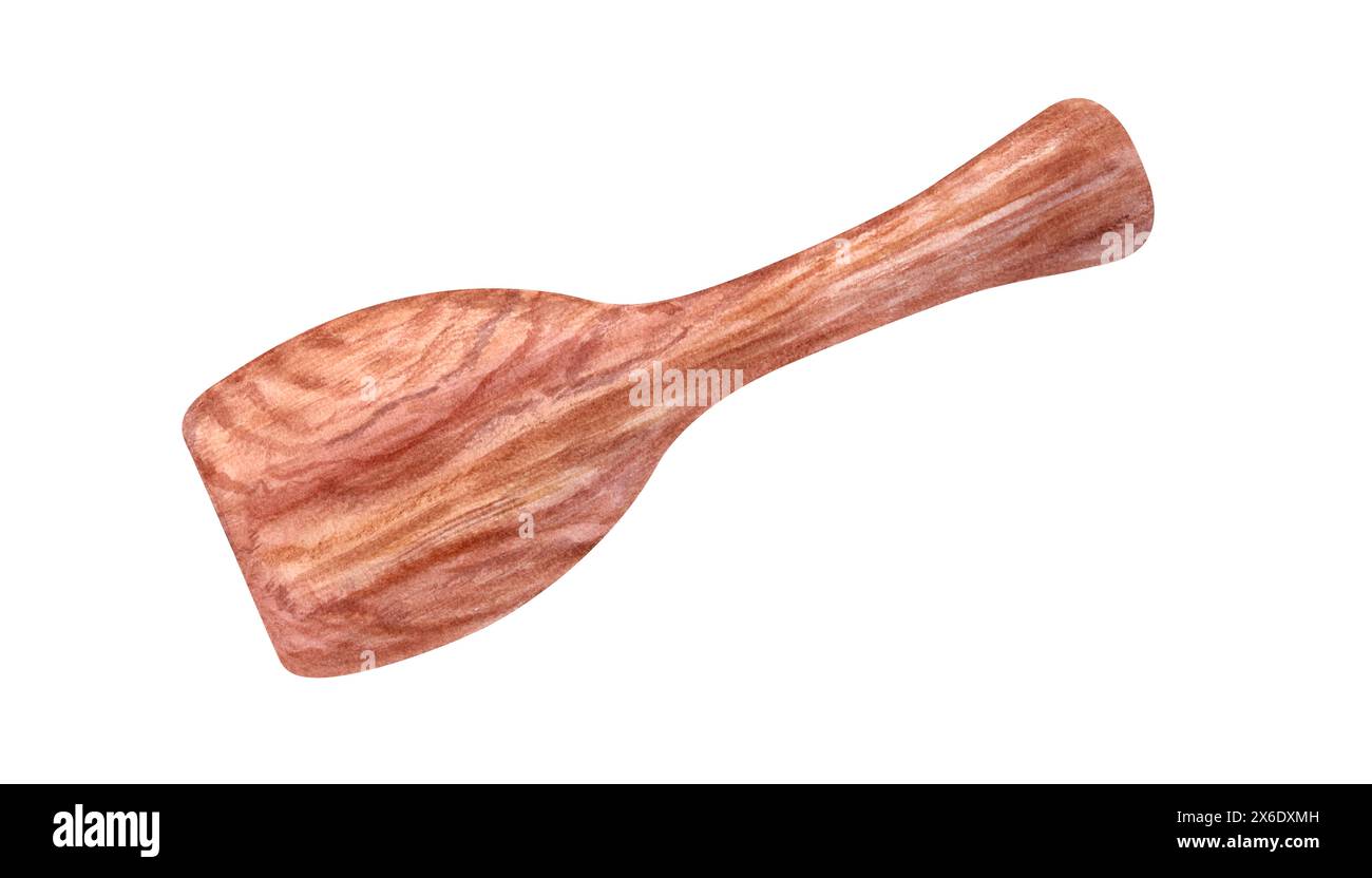 Wooden kitchen spatula for stirring food. Utensils for cooking ...