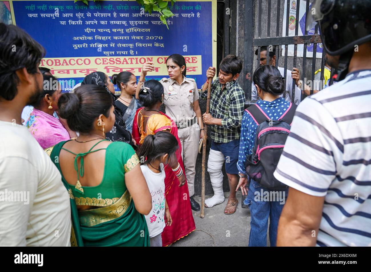 NEW DELHI, INDIA - MAY 14: Patient seen gathered outside the Deep Chand ...
