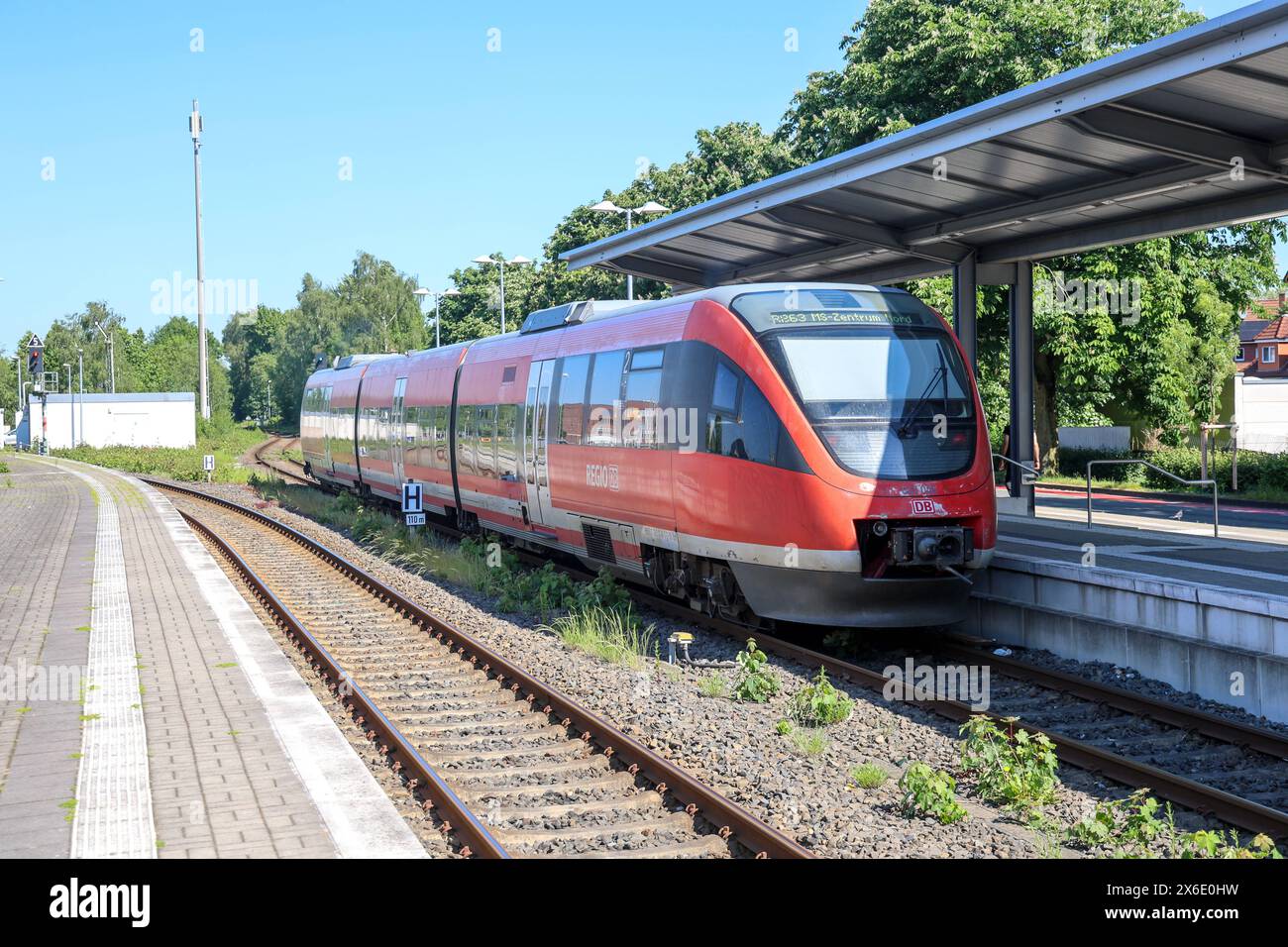 Eisenbahnverkehr am Bahnhof Coesfeld Westf Regionalbahn Zug der Deutschen Bahn RB 63 Baumberge ...