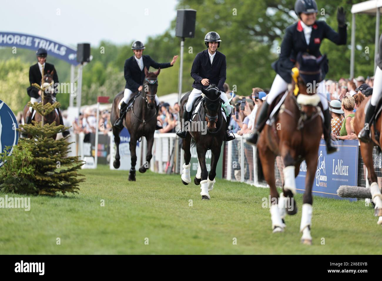 Felix Vogg of Switzerland with Cartania during the lap of honour at ...