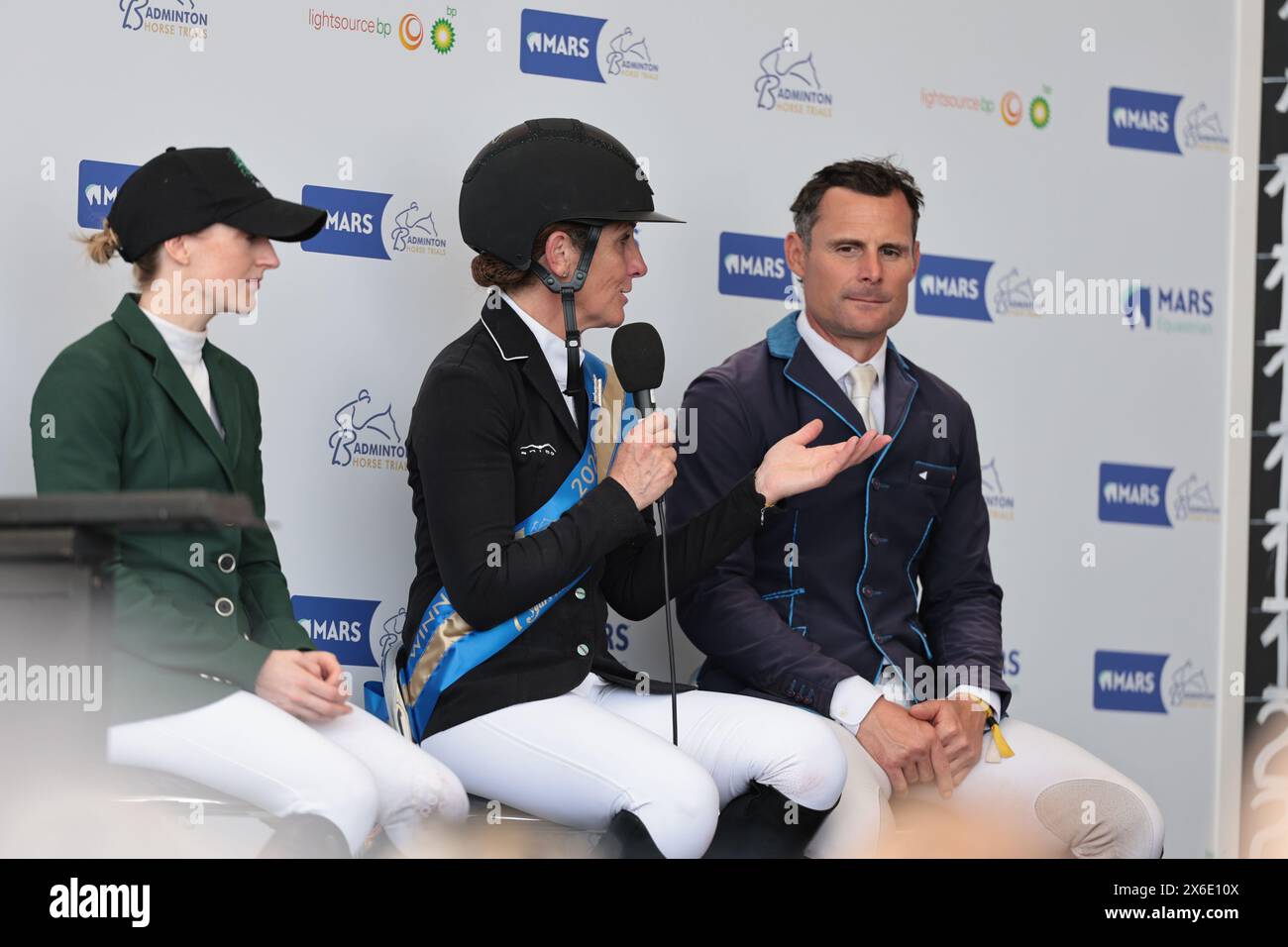 Caroline Powell at the winners’ press conference at Badminton Horse ...