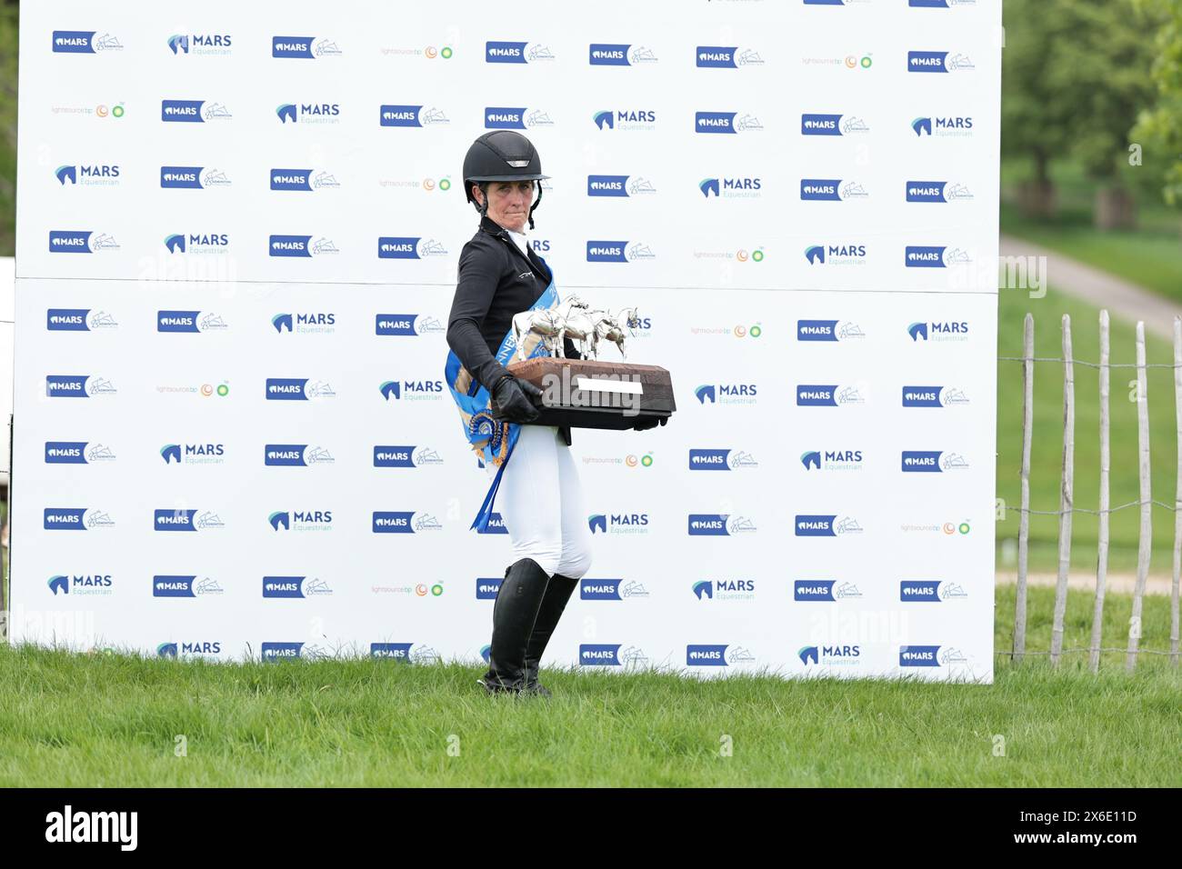 Winner Caroline Powell of New Zealand posing with the trophy after ...