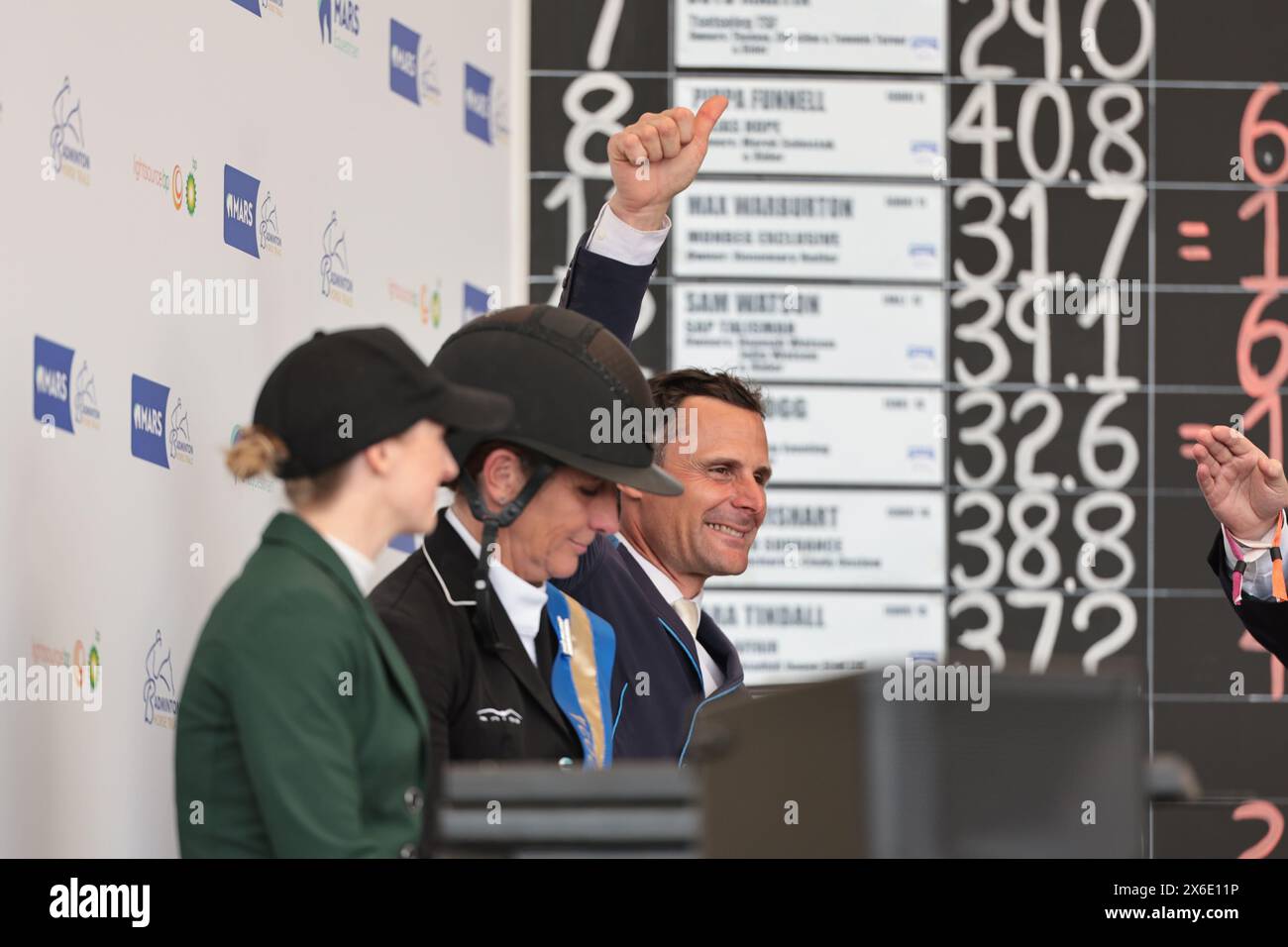 Alexander Bragg at the winners’ press conference at Badminton Horse ...