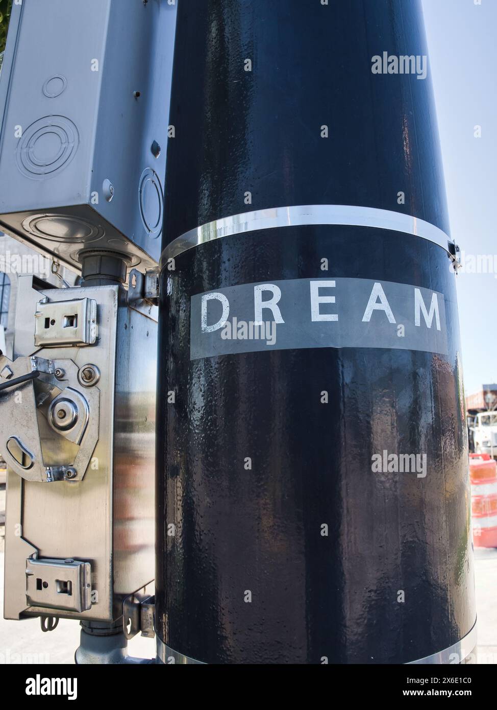 Dream decal on sign post, in the Mid West USA 2024 Stock Photo - Alamy