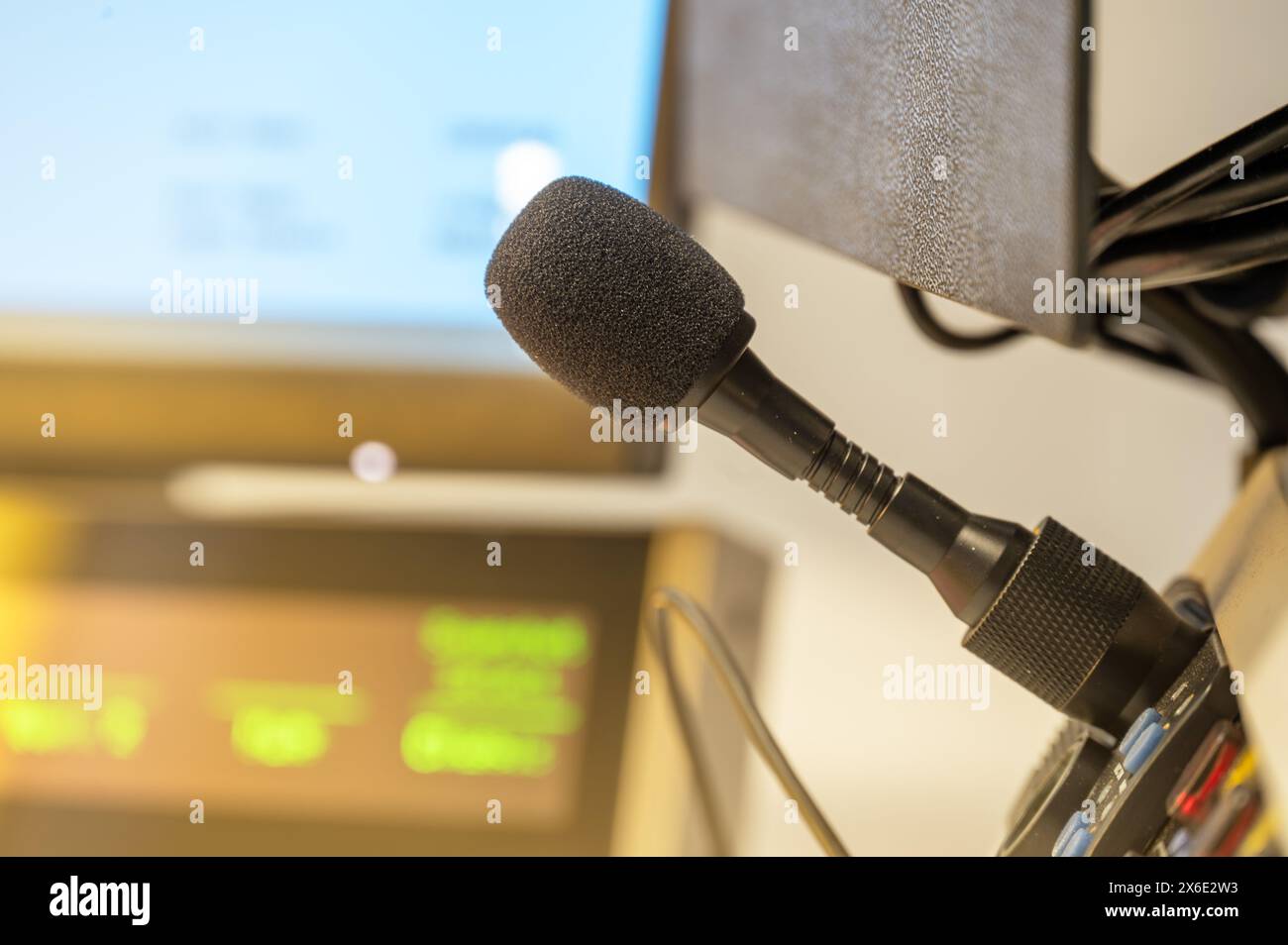 Professional studio microphone broadcasting hi-res stock photography ...