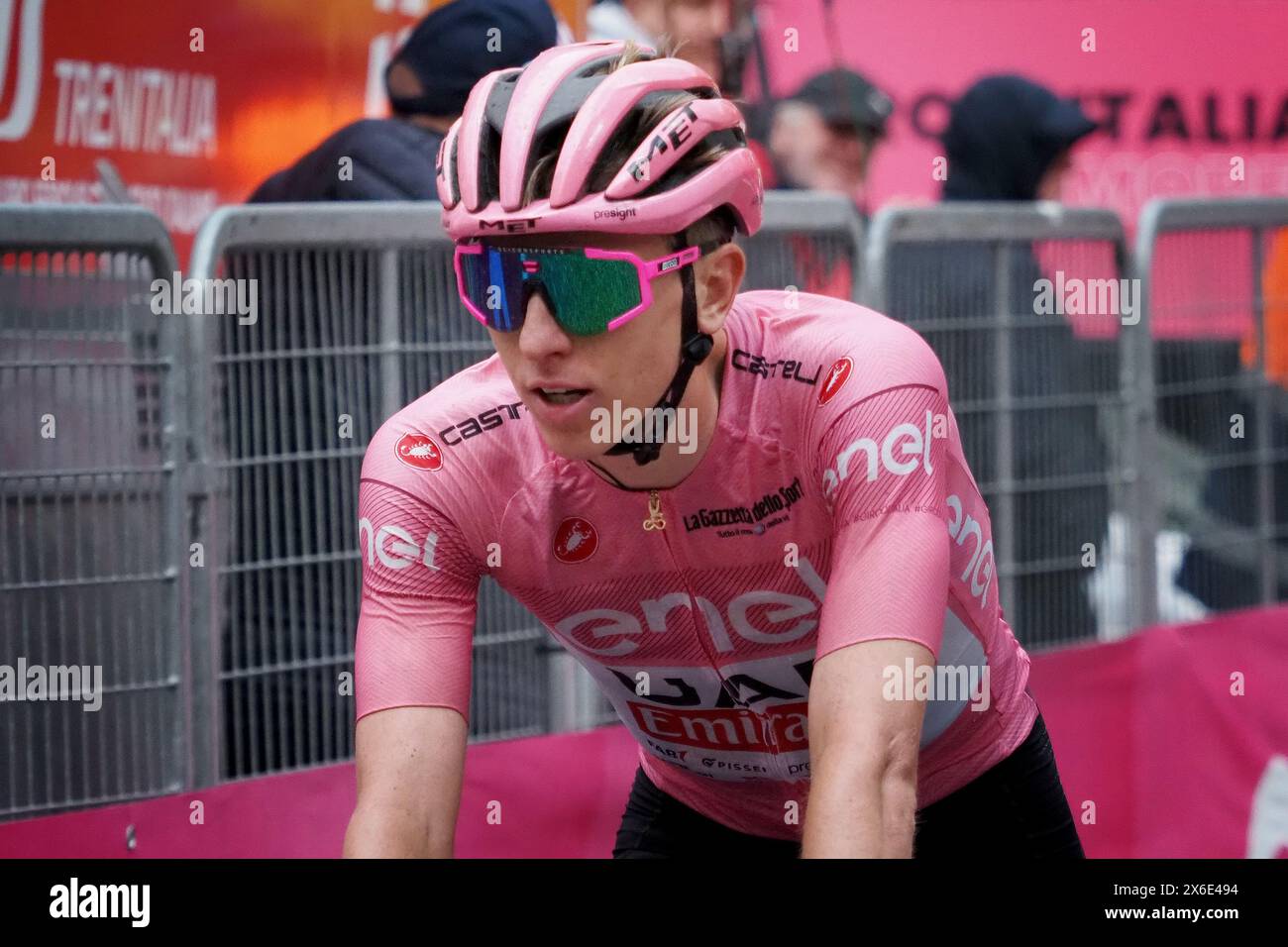 Bocca Della Selva, Italy. 14th May, 2024. Tadej Poga?ar is a Slovenian road cyclist who races ...