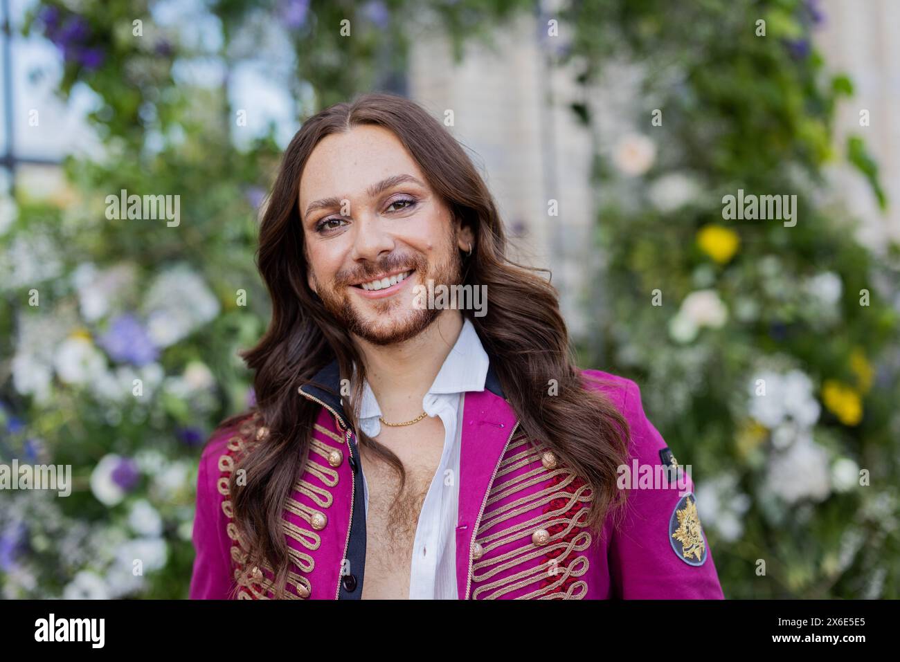 Cologne, Germany. 14th May, 2024. Riccardo Simonetti, presenter, comes ...