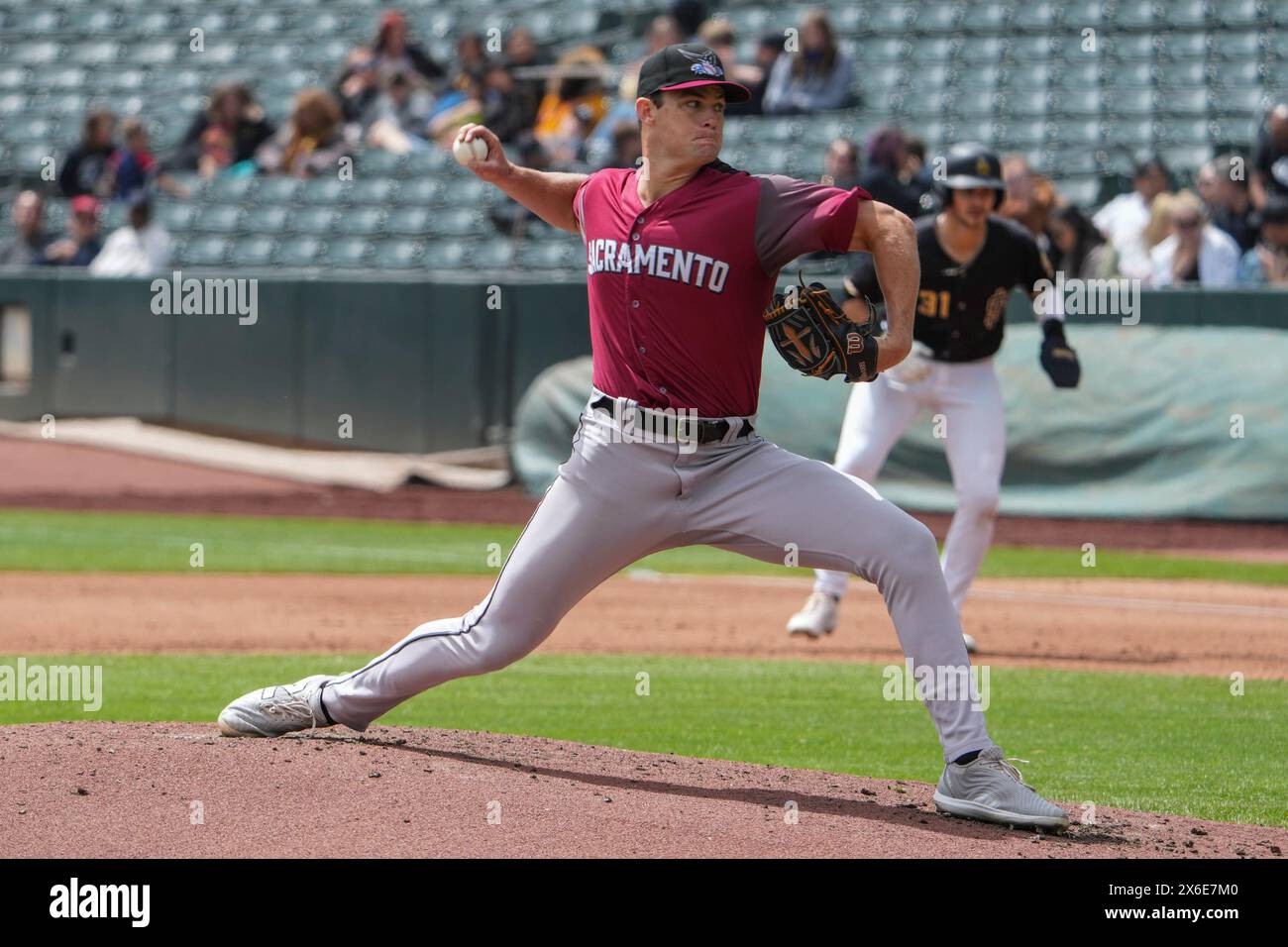 Salt Lake UT, USA. 8th May, 2024. Sacramento pitcher Carson Seymour (43 ...