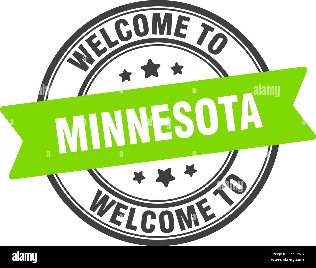 Welcome to Minnesota stamp. Minnesota round sign isolated on white ...