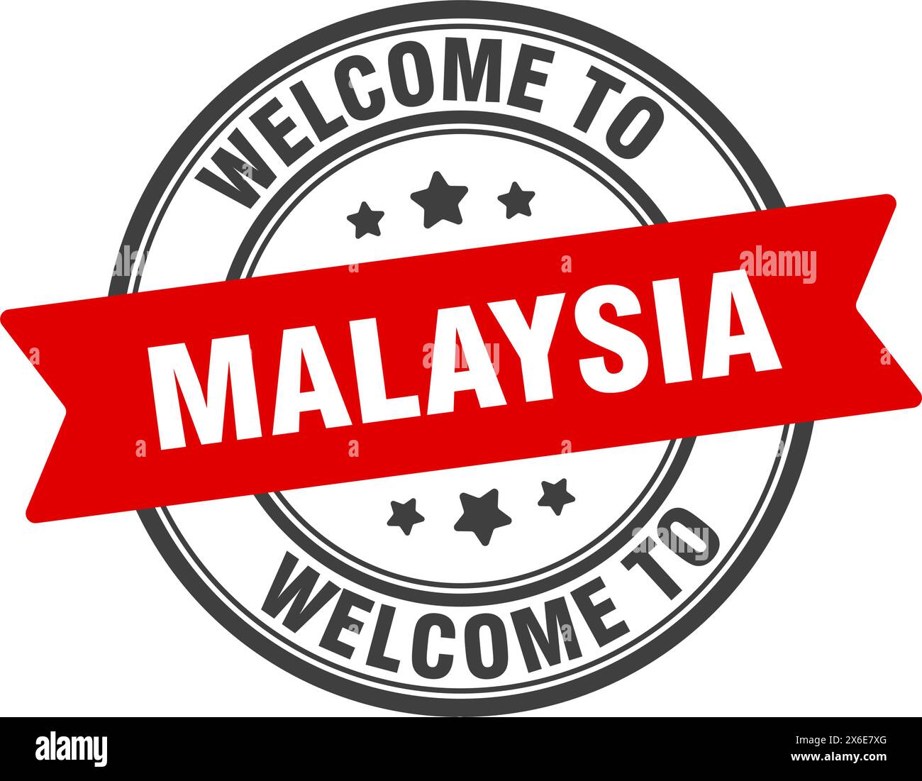 Welcome to Malaysia stamp. Malaysia round sign isolated on white ...