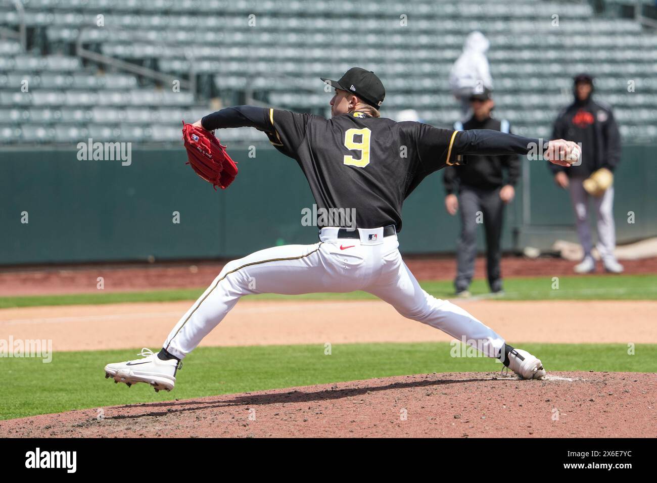 Salt Lake UT, USA. 8th May, 2024. Salt Lake pitcher Ryan Miller (9 ...