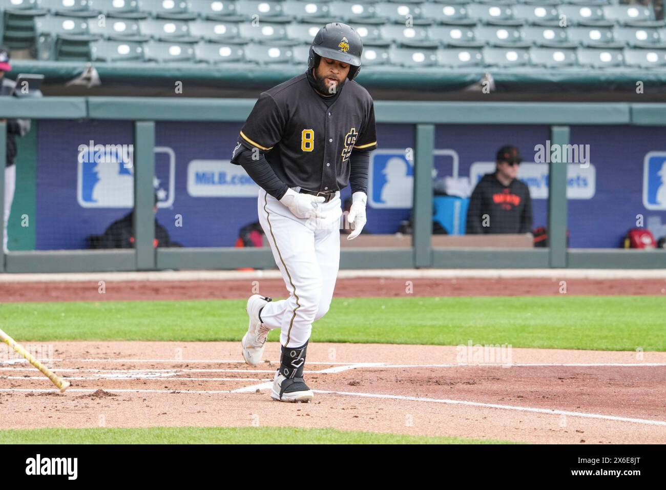 Salt Lake UT, USA. 8th May, 2024. Salt Lake left fielder Jason Martin ...