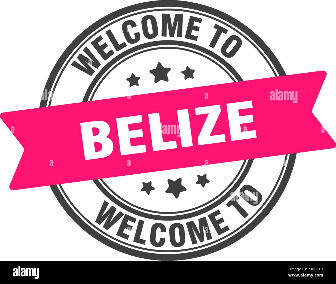 Welcome to Belize stamp. Belize round sign isolated on white background ...