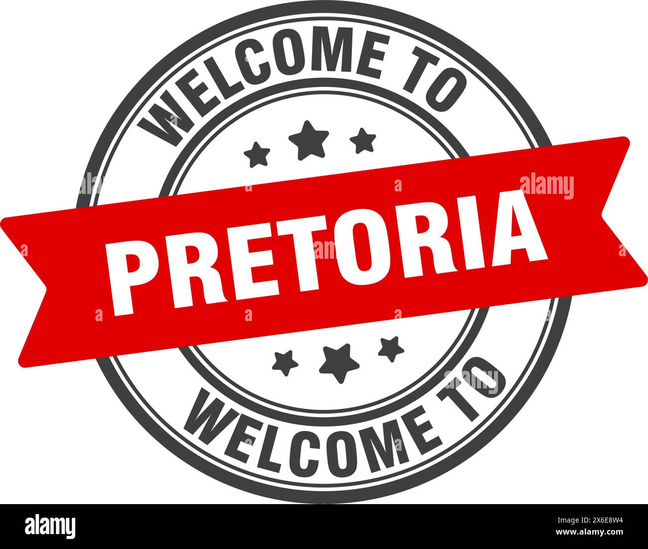Welcome to Pretoria stamp. Pretoria round sign isolated on white ...