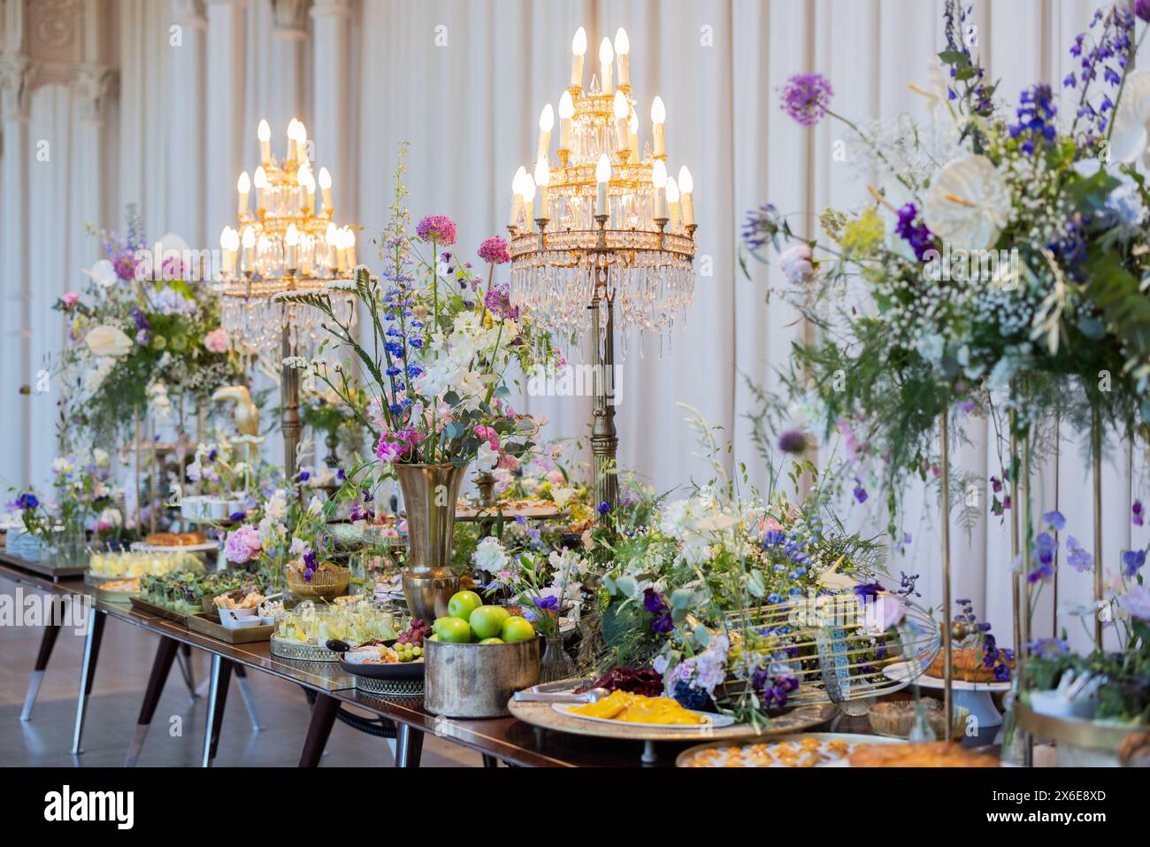 Cologne, Germany. 14th May, 2024. An elaborate buffet is ready for the ...