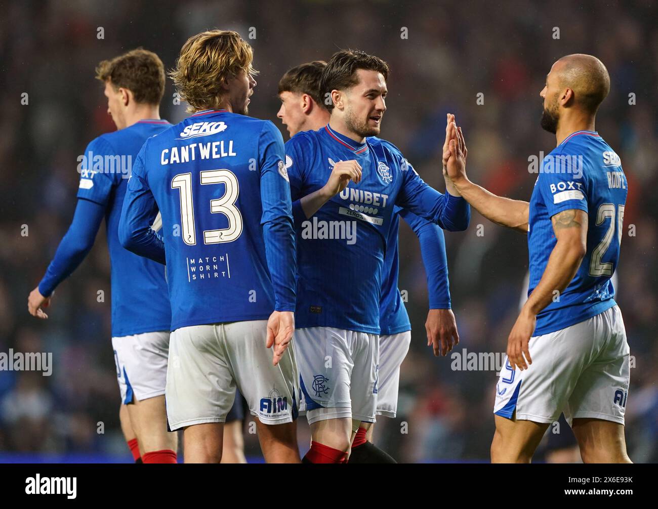 Rangers' Scott Wright celebrates scoring his sides fourth goal with ...