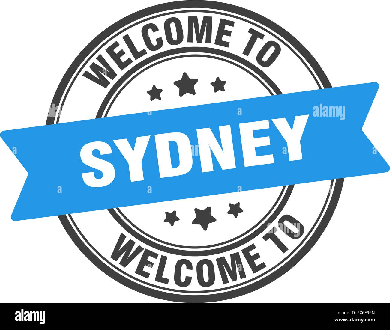 Welcome to Sydney stamp. Sydney round sign isolated on white background ...