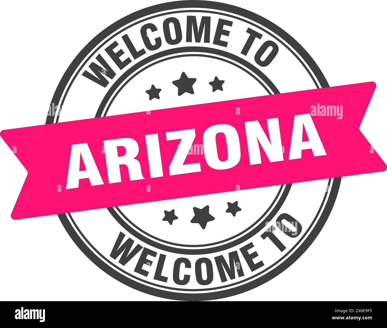 Welcome to Arizona stamp. Arizona round sign isolated on white ...