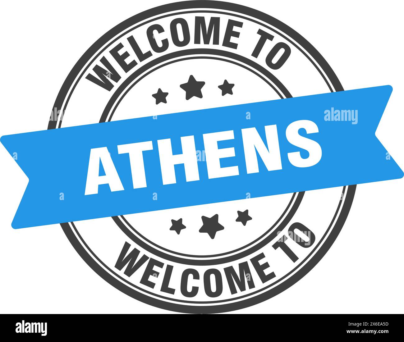 Welcome to Athens stamp. Athens round sign isolated on white background ...