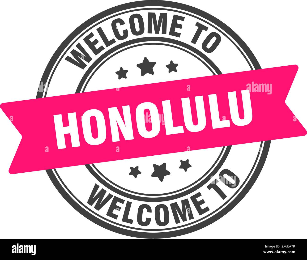 Welcome to Honolulu stamp. Honolulu round sign isolated on white ...