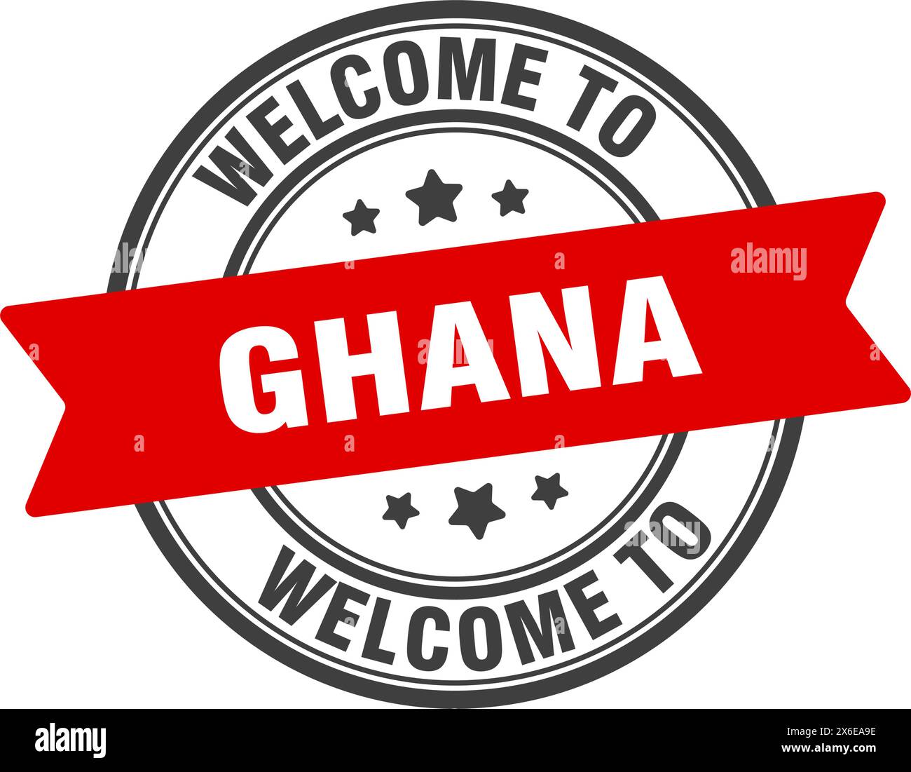 Welcome to Ghana stamp. Ghana round sign isolated on white background ...