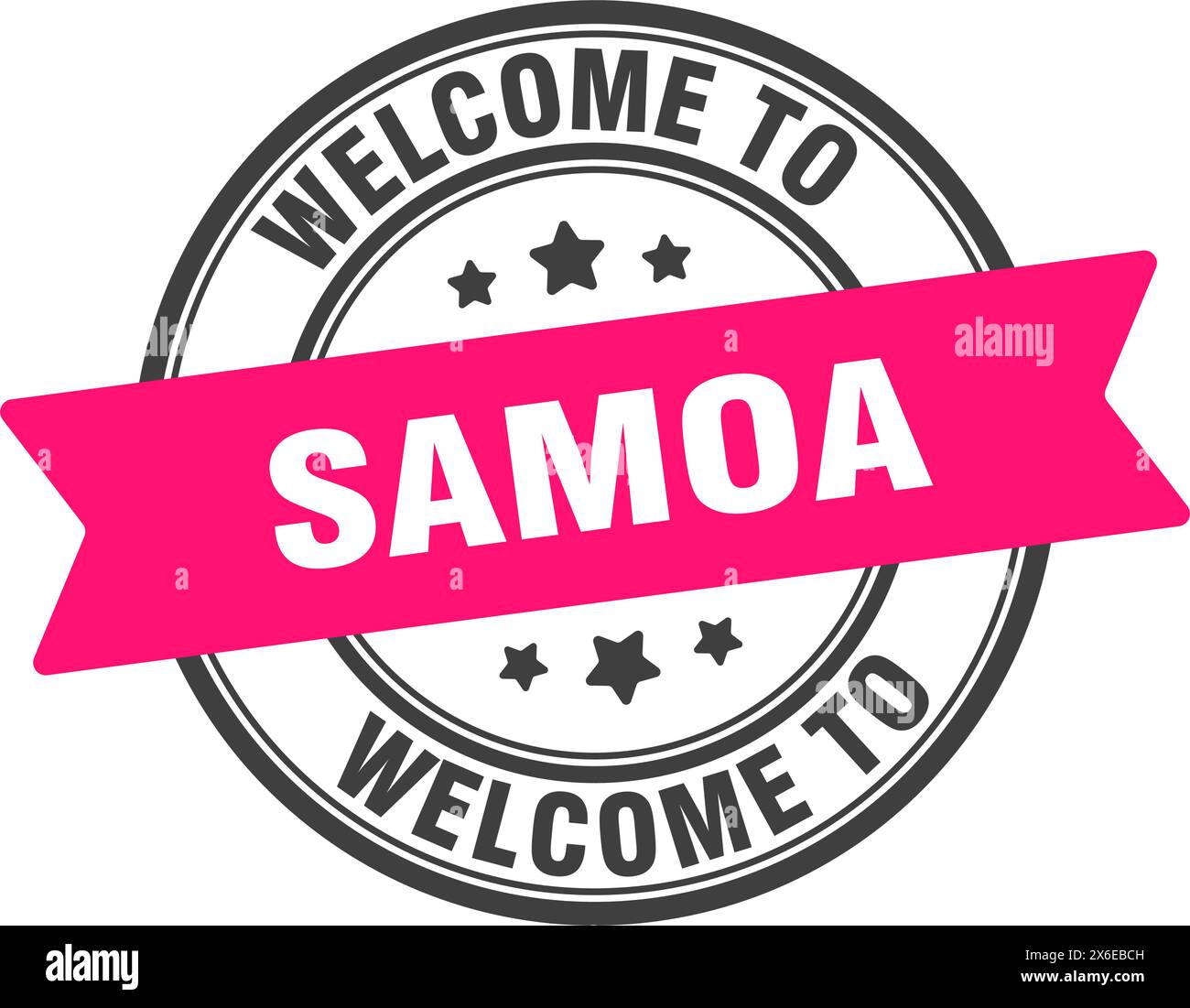 Welcome to Samoa stamp. Samoa round sign isolated on white background ...