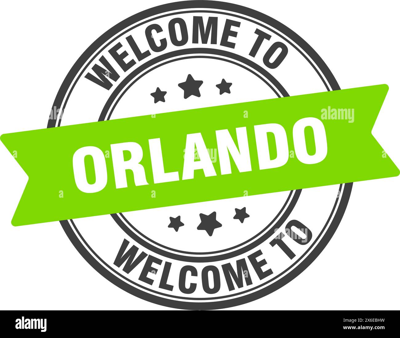 Welcome to Orlando stamp. Orlando round sign isolated on white ...