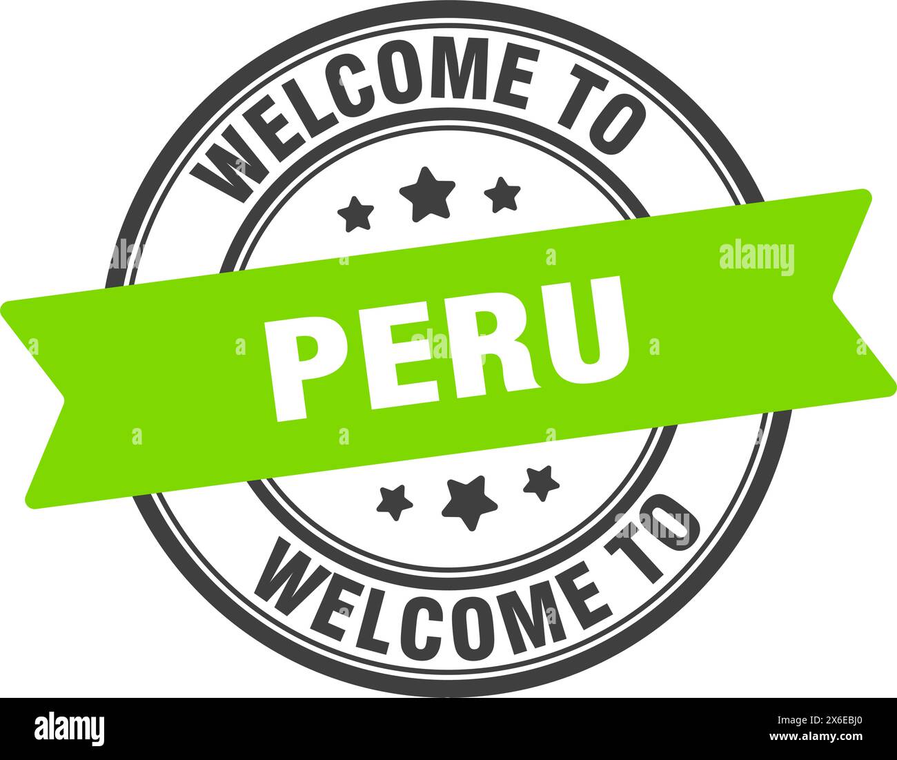 Welcome to Peru stamp. Peru round sign isolated on white background ...