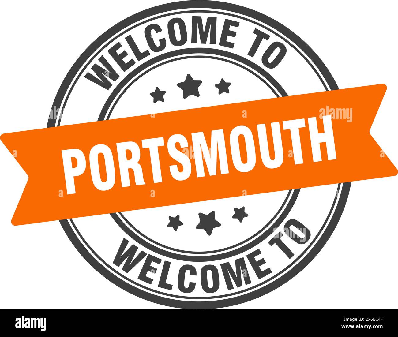Welcome to Portsmouth stamp. Portsmouth round sign isolated on white ...