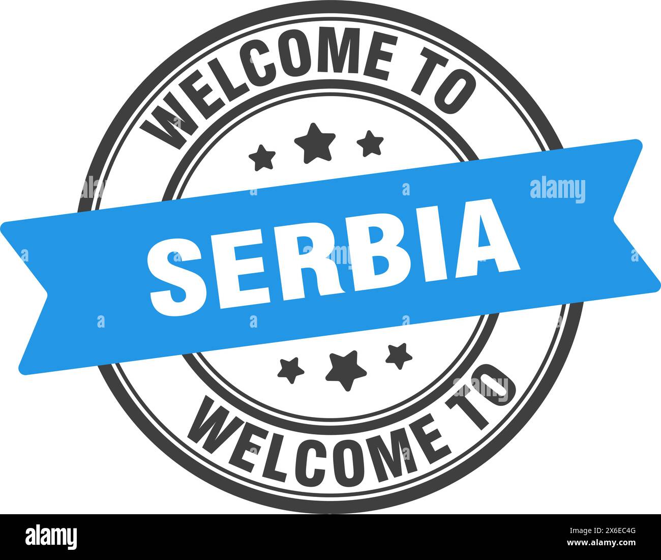 Welcome to Serbia stamp. Serbia round sign isolated on white background ...