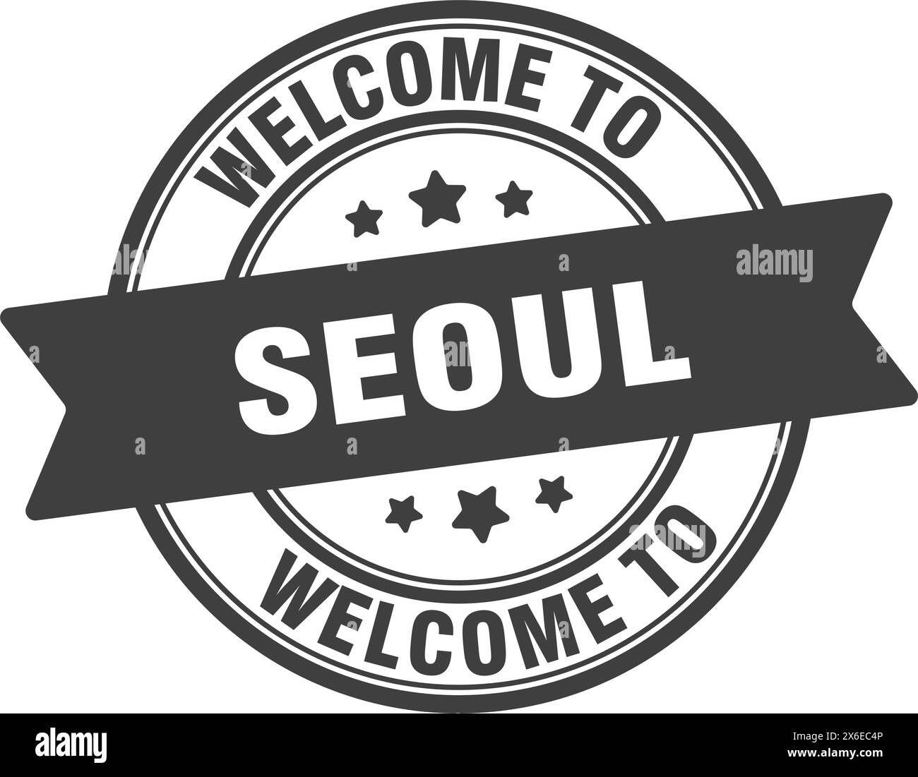 Welcome to Seoul stamp. Seoul round sign isolated on white background ...