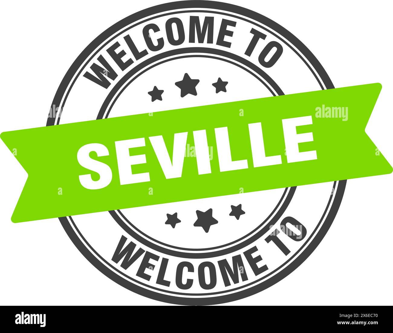 Welcome to Seville stamp. Seville round sign isolated on white ...