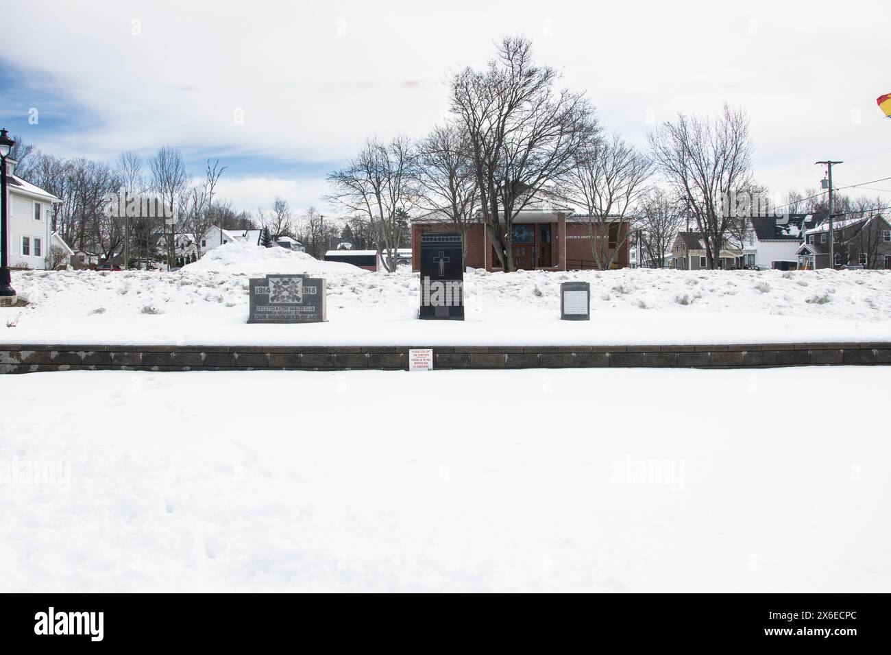WWI cenotaph at Elm Park by the Chatham Public Library in Miramichi ...