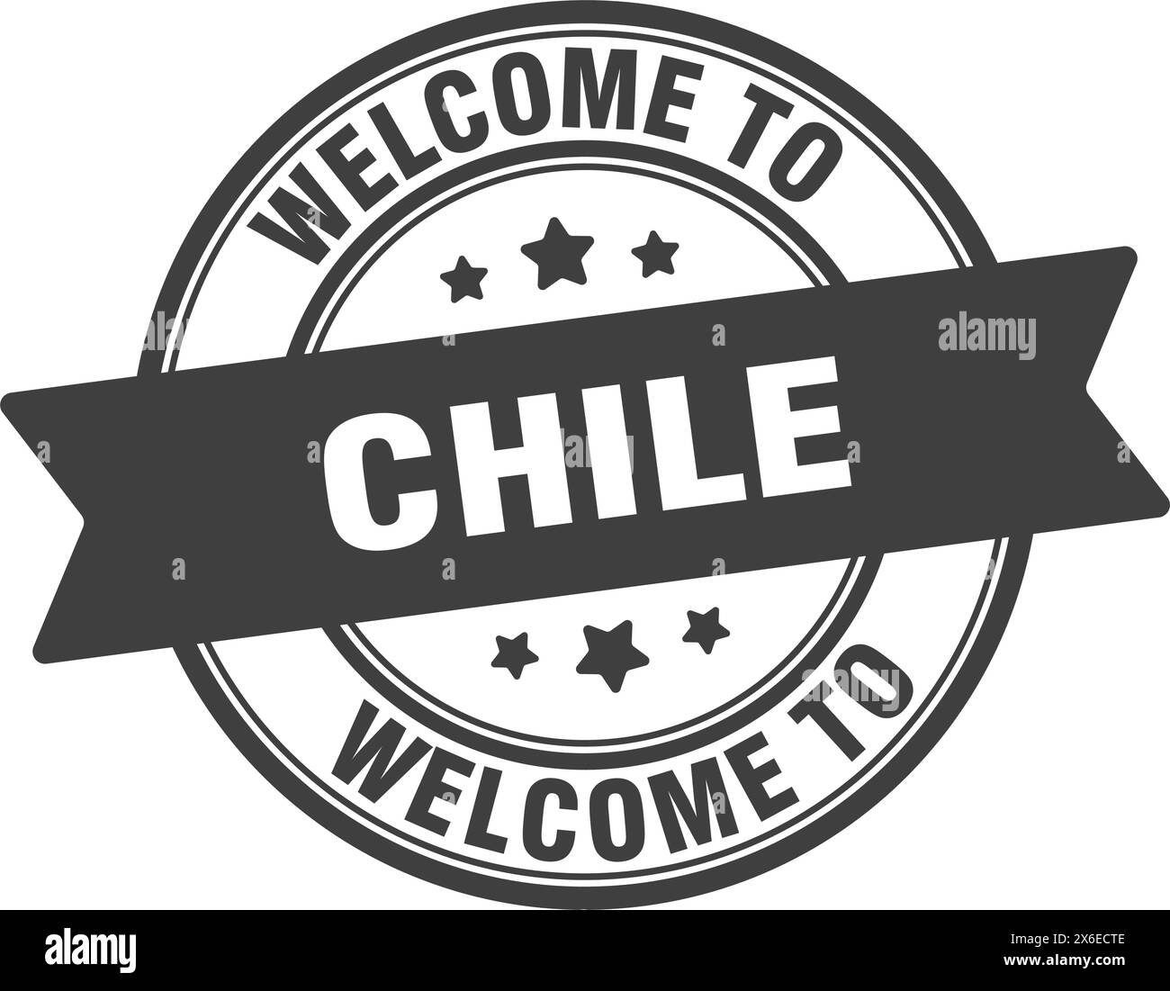 Welcome to Chile stamp. Chile round sign isolated on white background ...