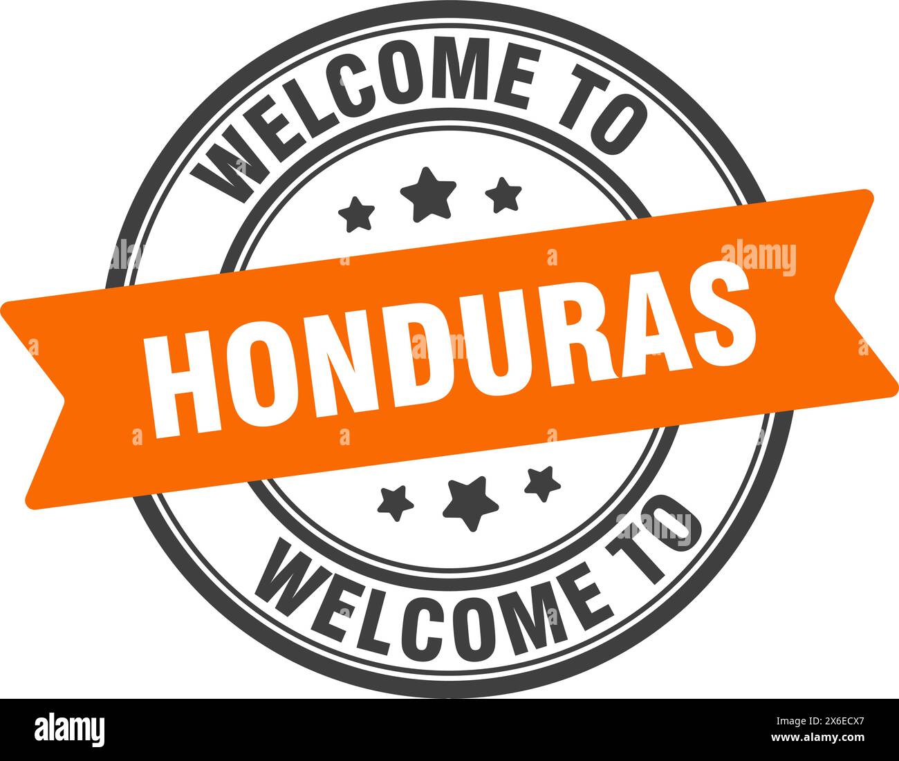 Welcome to Honduras stamp. Honduras round sign isolated on white ...
