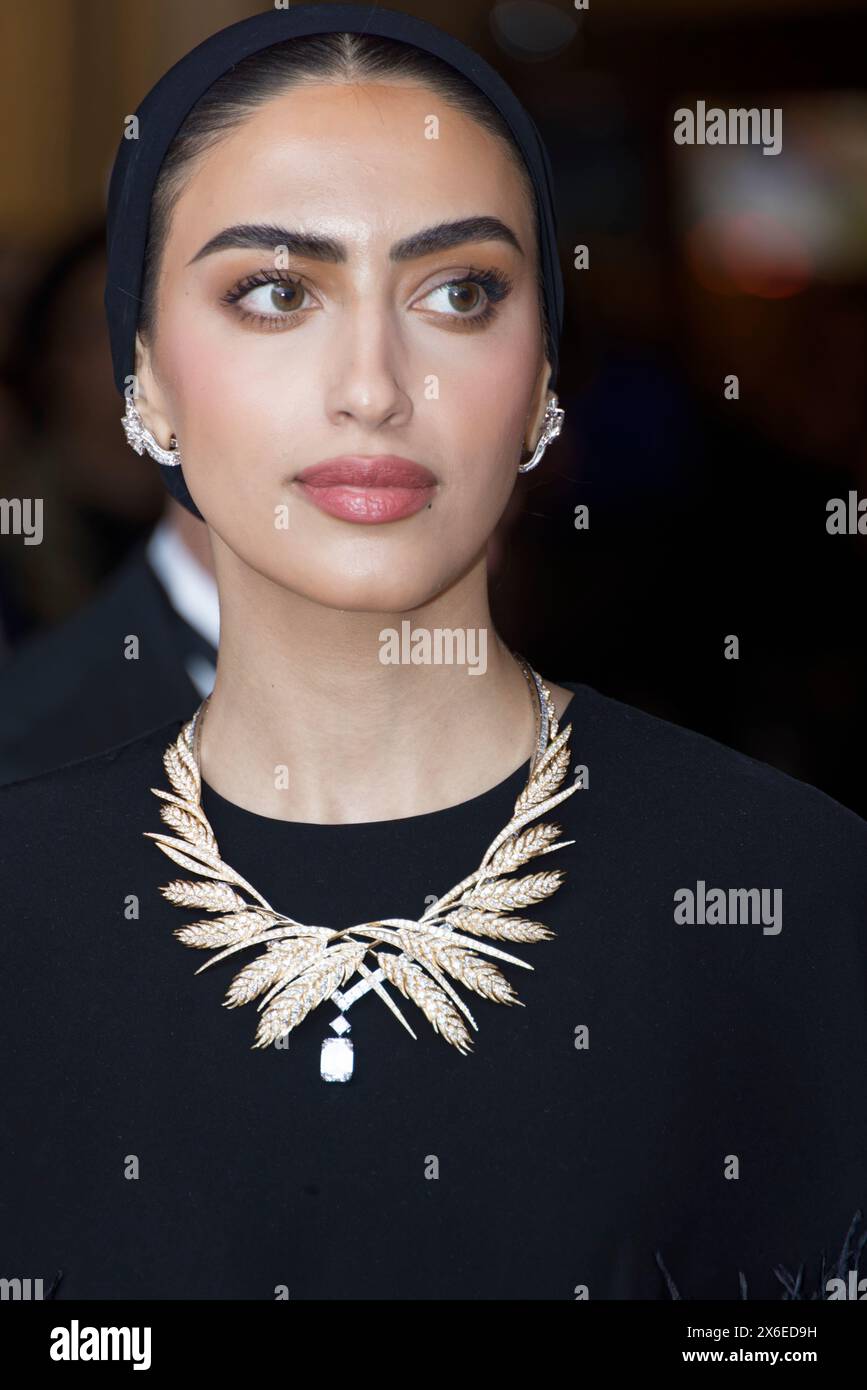 Cannes, France. 14th May, 2024. Yara Alnamlah is seen at the Hotel Le ...