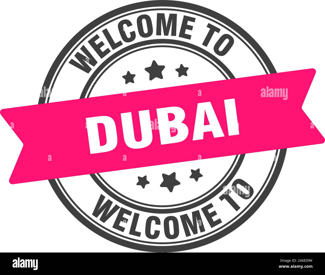 Welcome to Dubai stamp. Dubai round sign isolated on white background ...