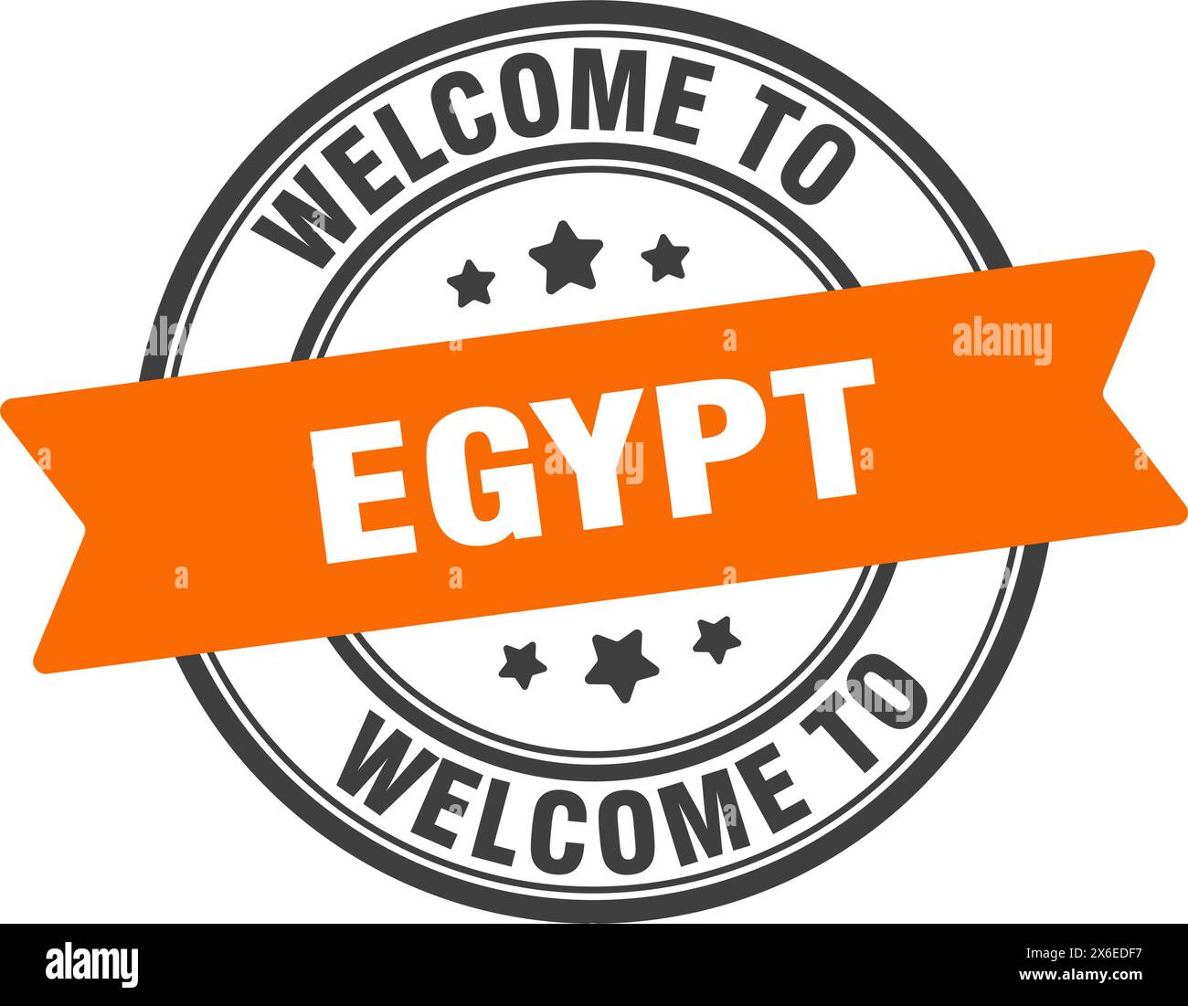 Welcome to Egypt stamp. Egypt round sign isolated on white background ...