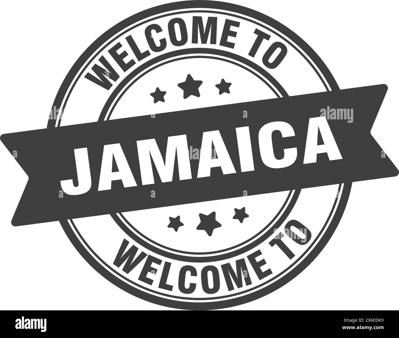 Welcome to Jamaica stamp. Jamaica round sign isolated on white ...